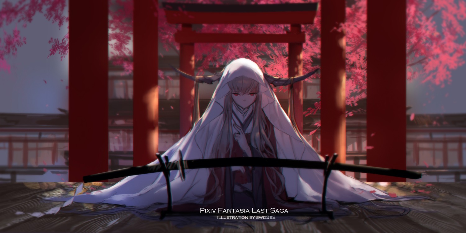 swd3e2 pixiv fantasia pixiv fantasia last saga horns japanese clothes sword | #529173 | yande.re